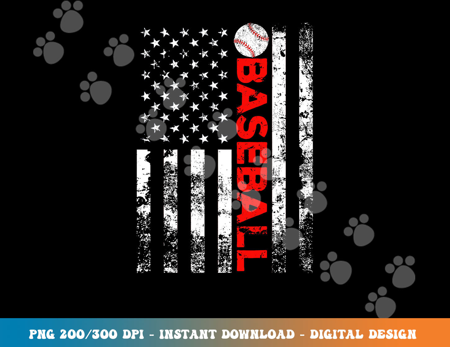 American Flag Baseball Team Gift png, sublimation copy | Inspire Uplift