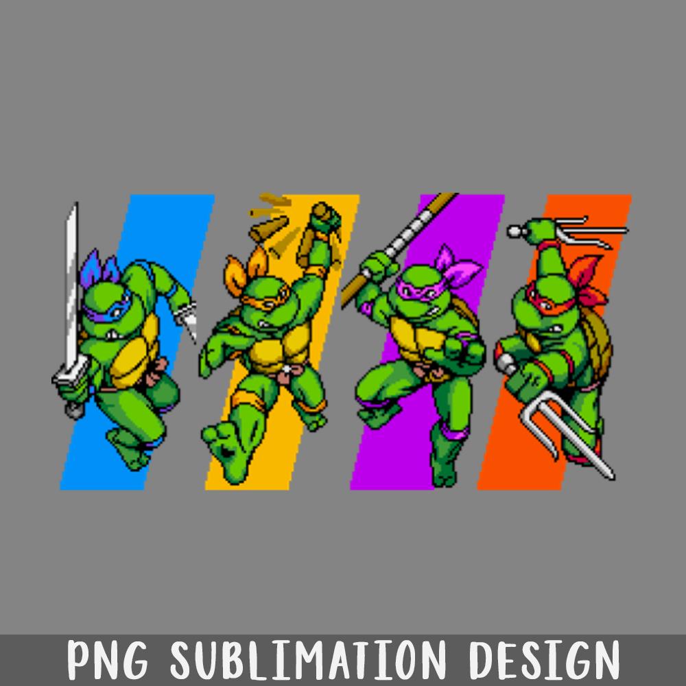 ninja turtles pixel art arcade PNG Download | Inspire Uplift