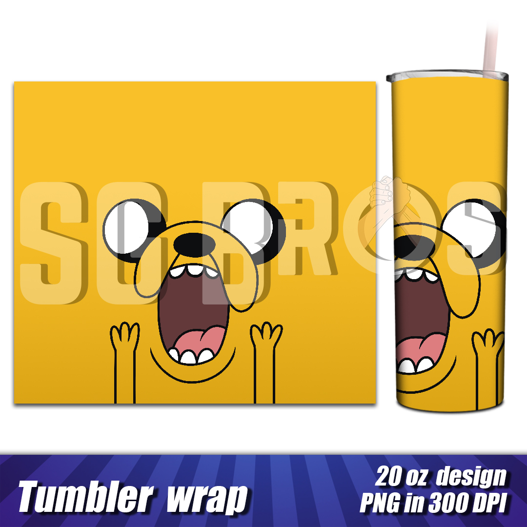 20oz Tumbler Adventure Time Jack face, Adventure Time full | Inspire Uplift