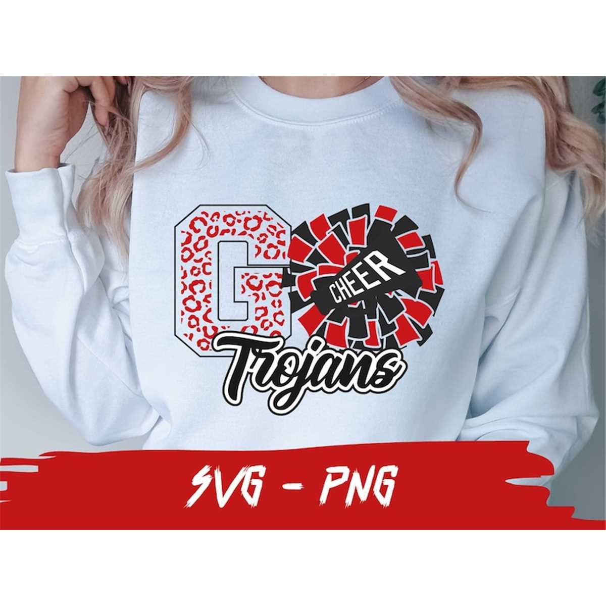 Trojans Svg, Cheer Png, Trojans Cheerleader Svg - Inspire Uplift