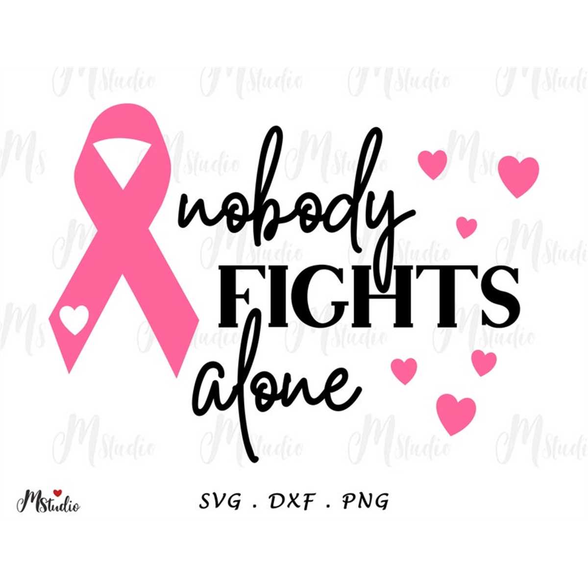 Nobody Fights Alone svg, cancer awareness svg, cancer ribbon - Inspire ...