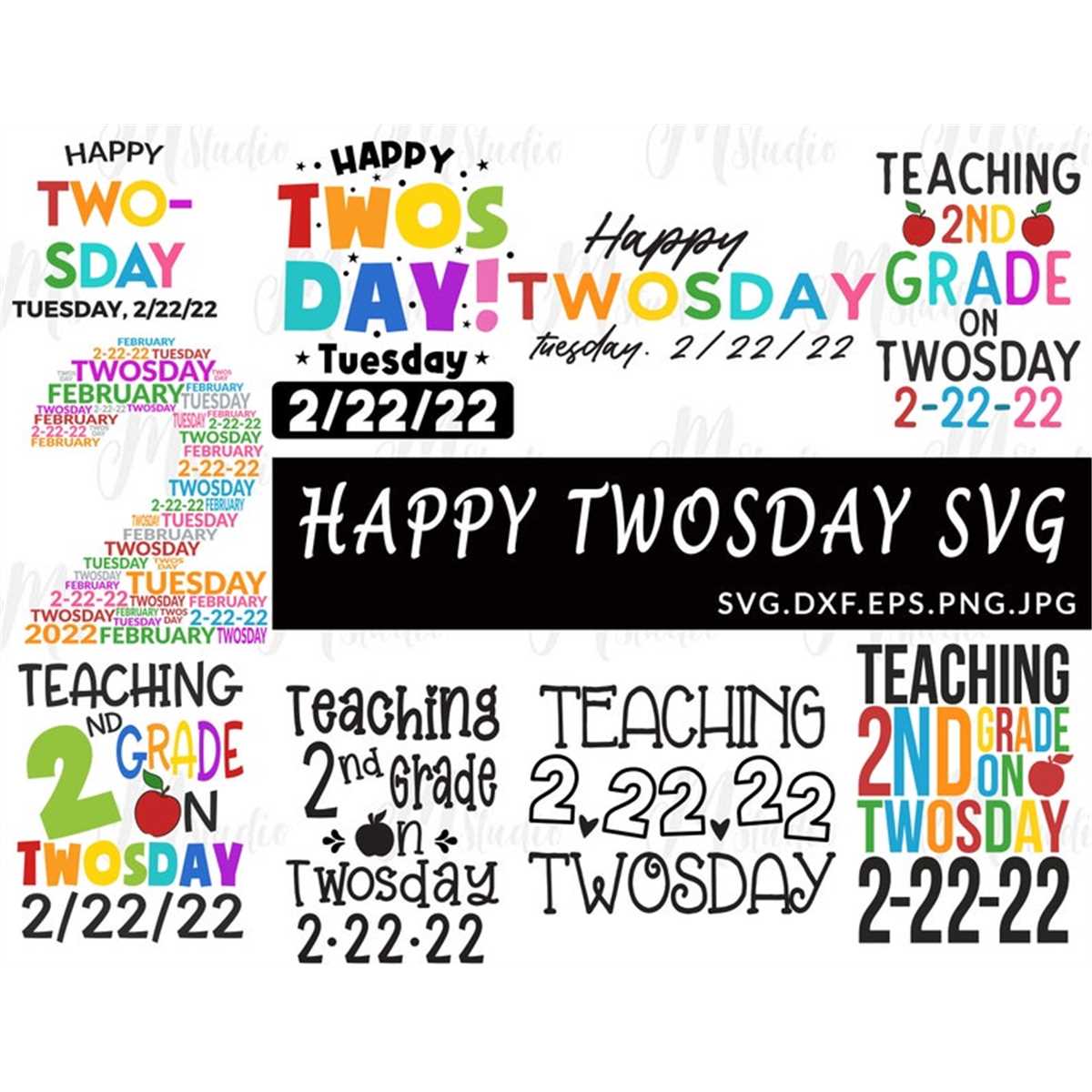 Happy Twosday SVG, TwosDay Shirt SVG, February 22nd 2022, ha | Inspire ...