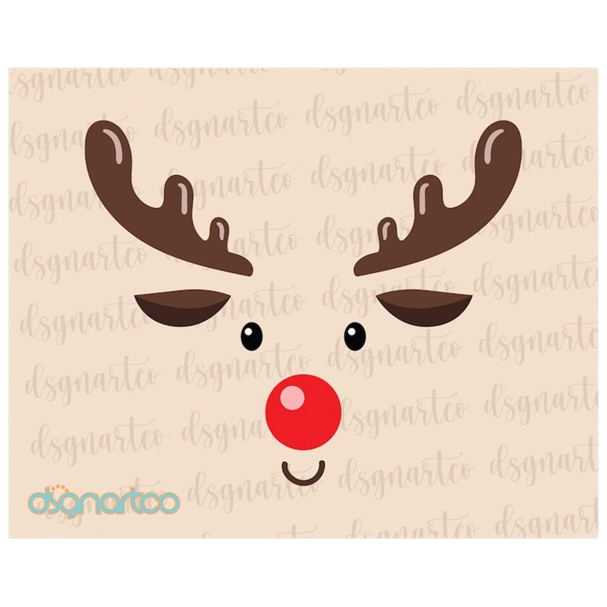 Floating reindeer face svg, digital download, autumn png, di - Inspire ...