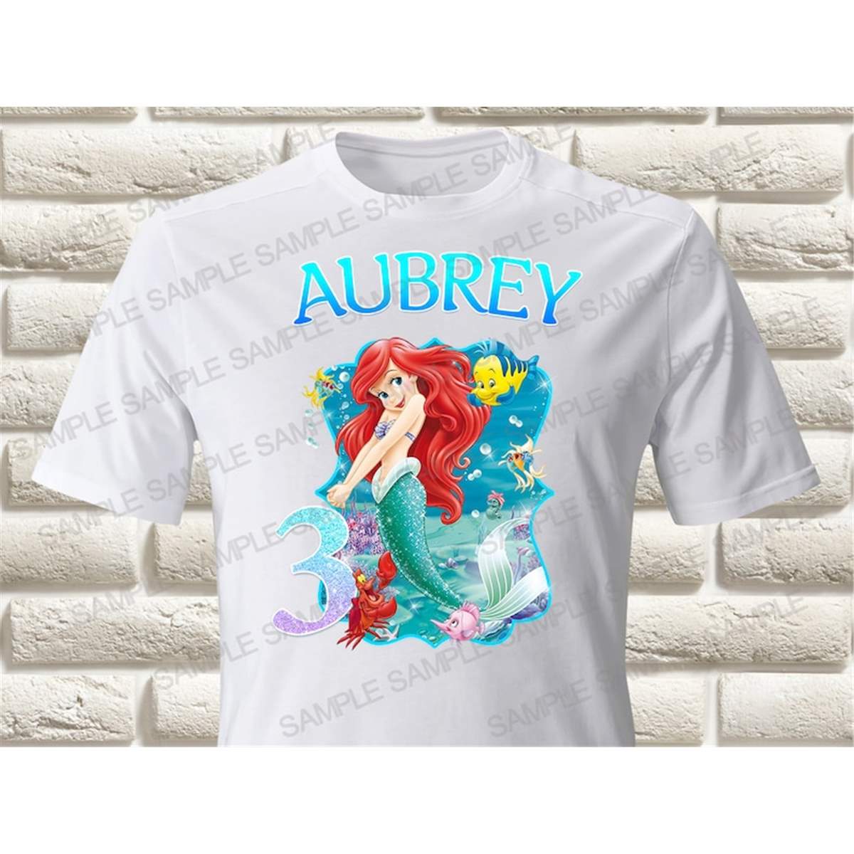 Little Mermaid Iron On Transfer, Little Mermaid Birthday Gir | Inspire ...