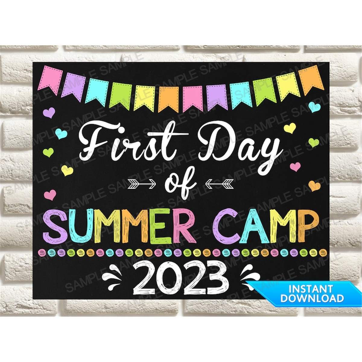 First Day of Summer Camp Sign, First Day of Sleep Away Camp, - Inspire ...
