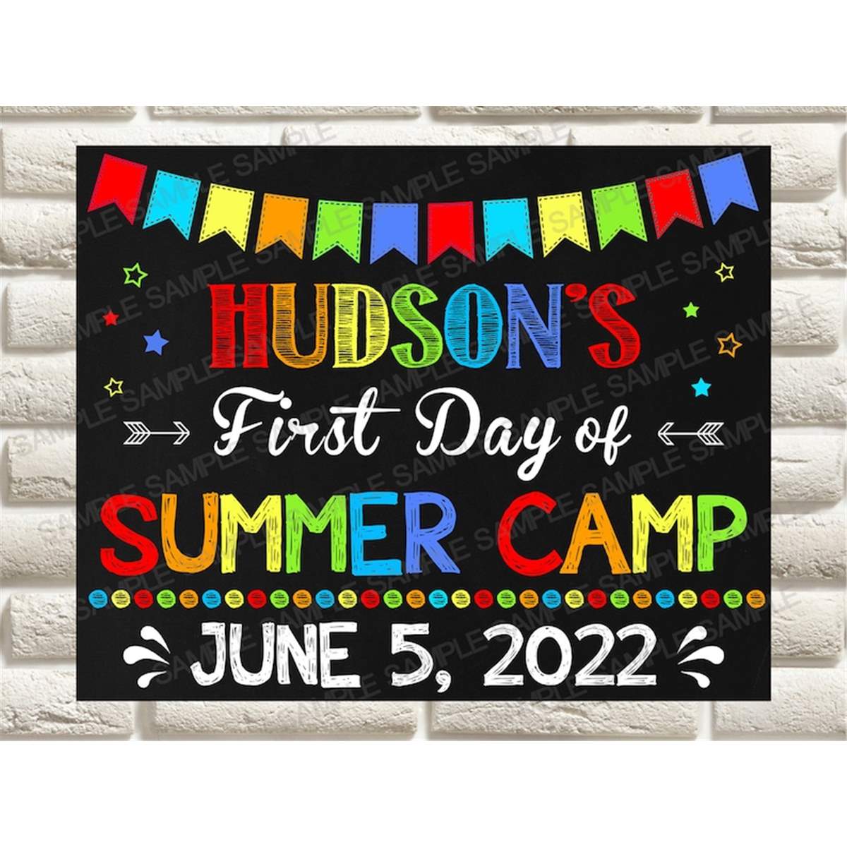 First Day of Summer Camp Sign, First Day of Sleep Away Camp, | Inspire ...