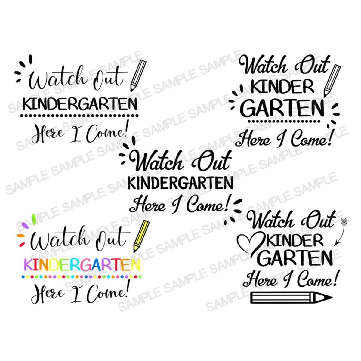 Kindergarten SVG File, Watch Out Kindergarten Here I Come SV - Inspire ...