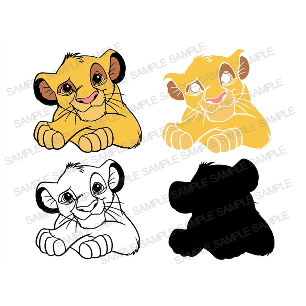 Lion King SVG, Simba SVG clipart, Simba SVG cut files for Cr | Inspire ...