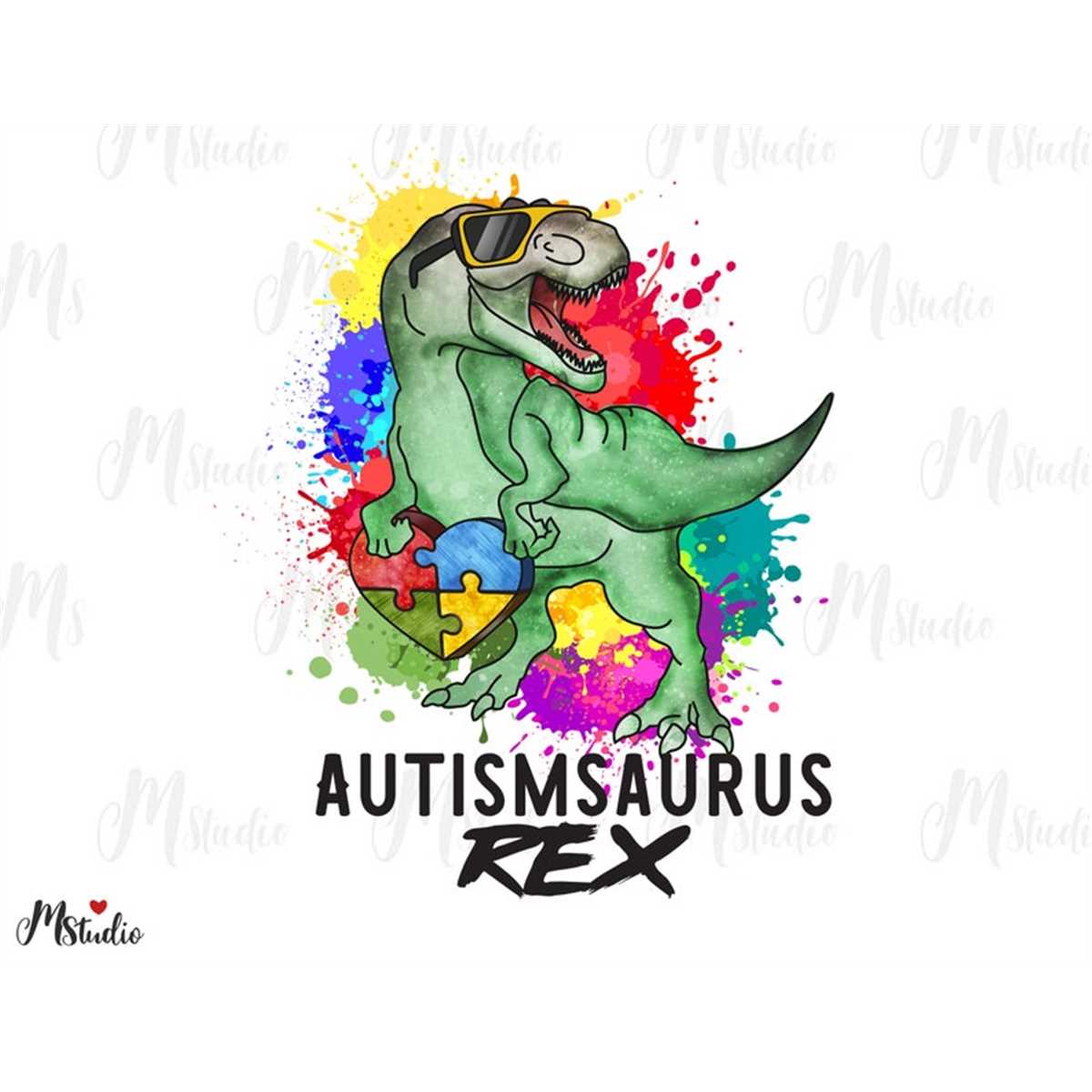 Autism Awareness PNG, Autism Autismsaurus rex dinosaur, Dino - Inspire ...