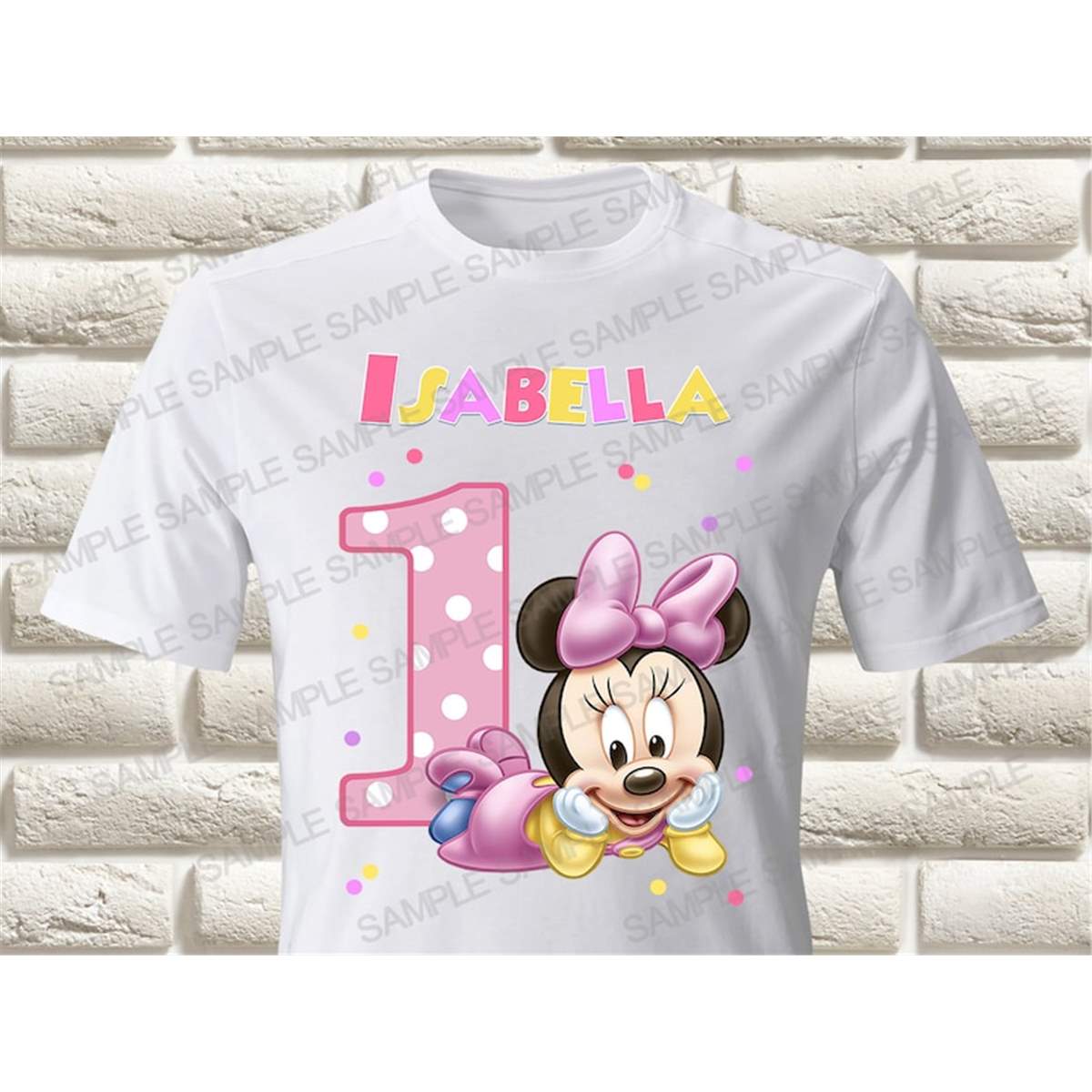 Baby Minnie Mouse First Birthday Iron On Transfer, Baby Minn | Inspire ...