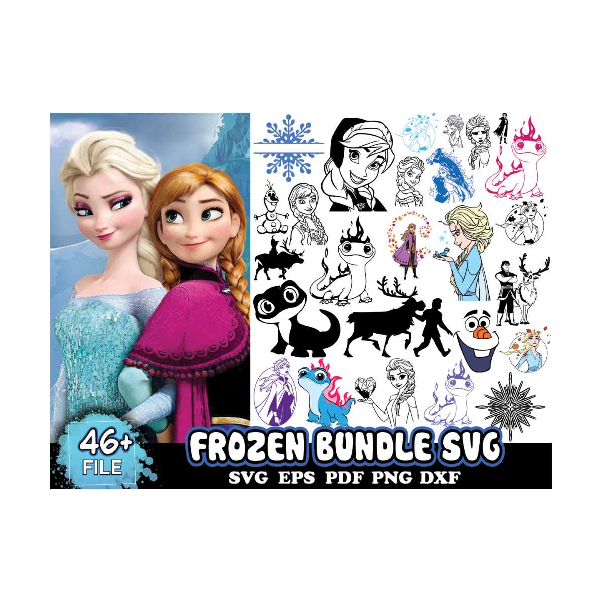 46 Frozen Bundle Svg, Disney Svg, Frozen Bundle Svg | Inspire Uplift