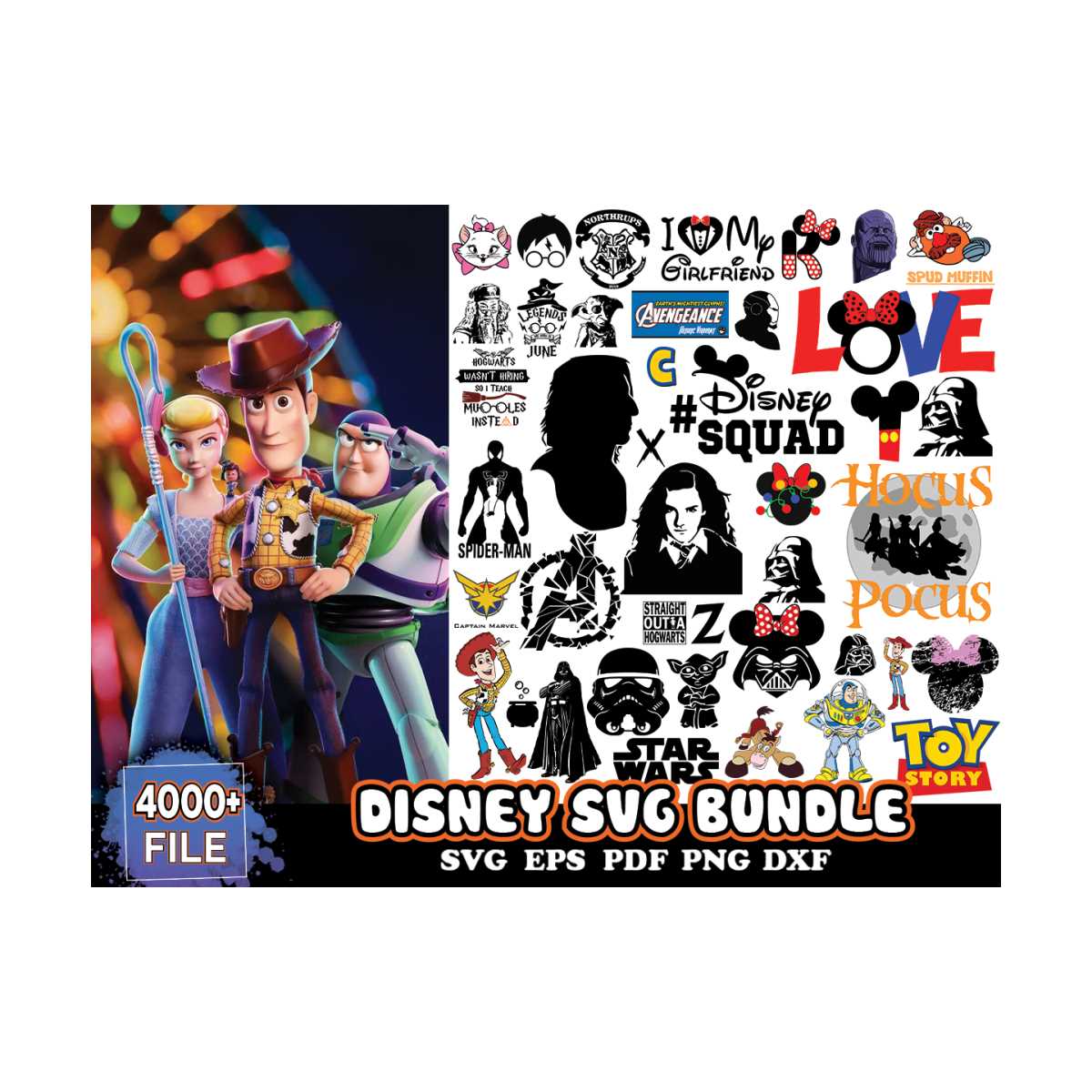 4000 Disney Svg Bundle, Disney Svg, Mickey Svg | Inspire Uplift