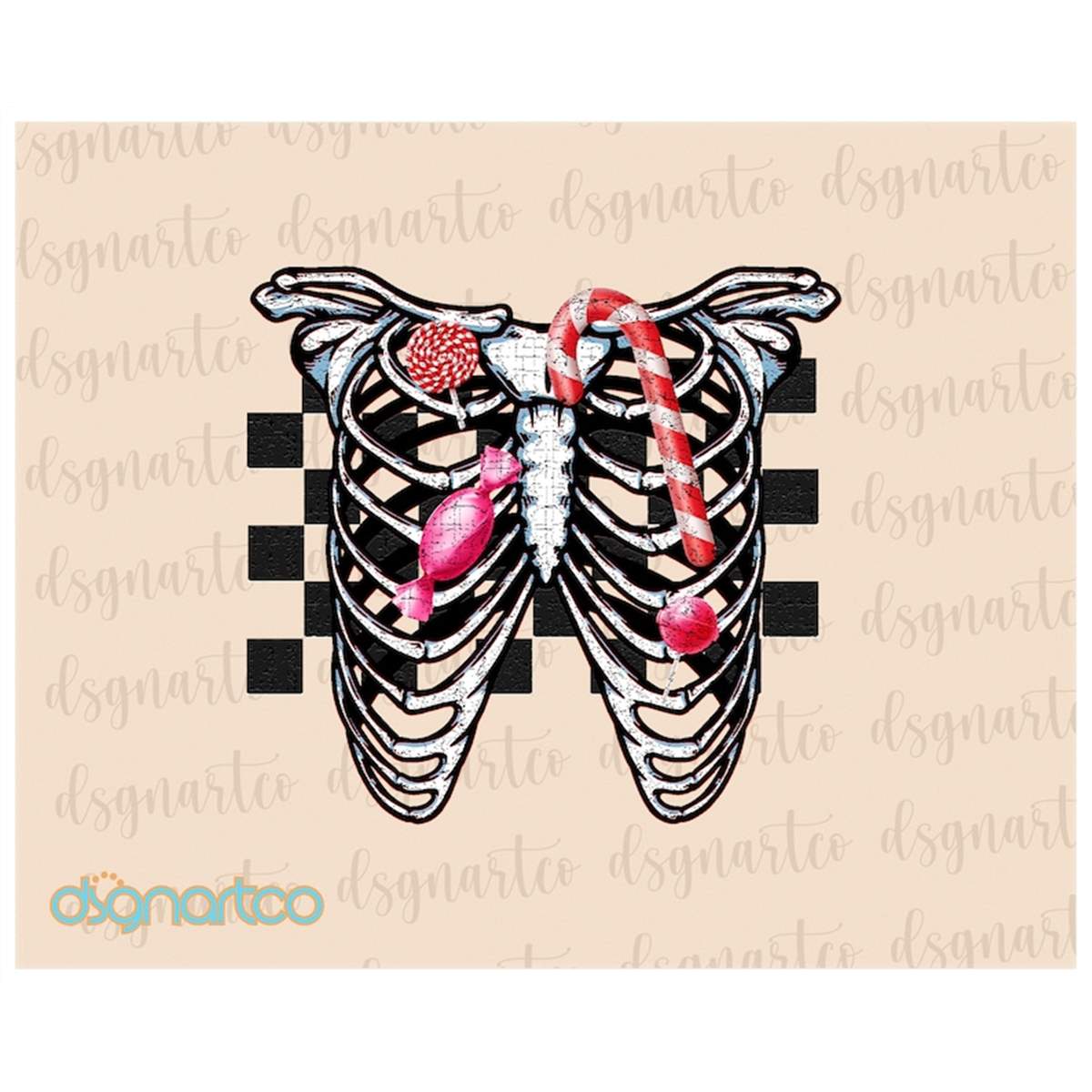 Christmas Rib Art PNG, Christmas Png, Skeleton Ribs PNG, Chr - Inspire ...