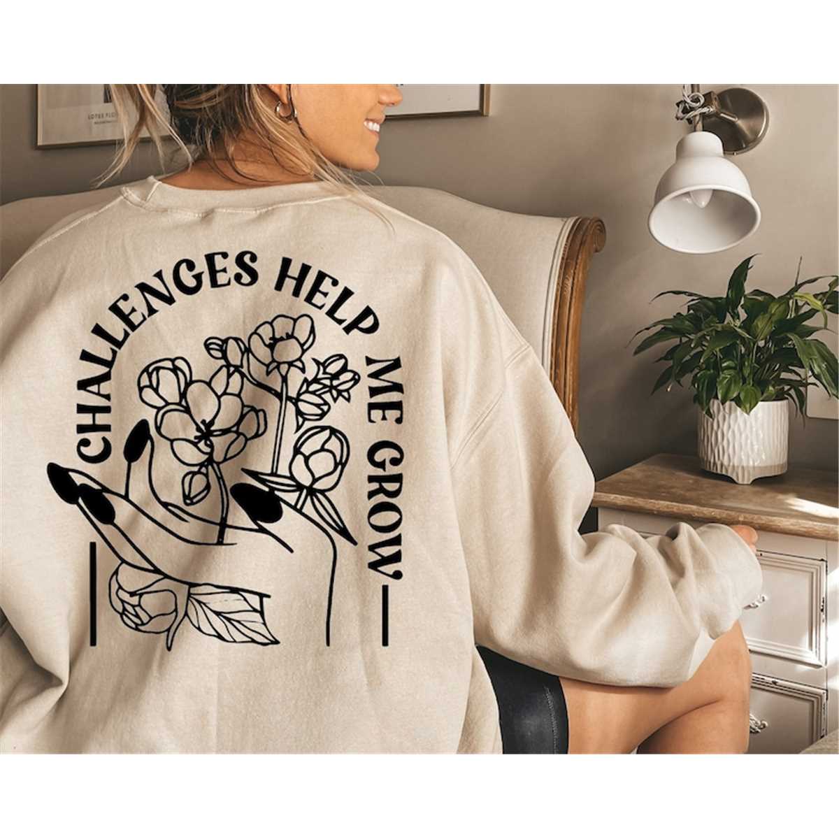 Challenges help me grow svg, png, trendy svg,cut files for C | Inspire ...