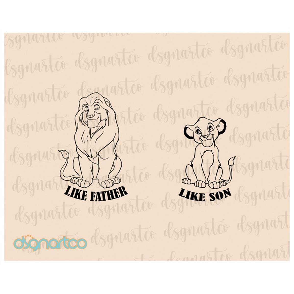 Like Father Like Son SVG, Lion King Family SVG, Simba SVG, C - Inspire ...