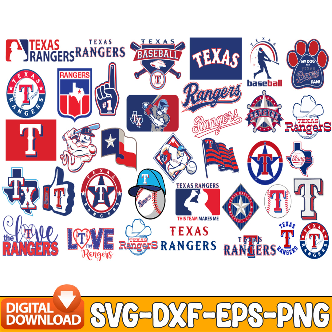 Bundle 37 Files Texas Rangers Baseball Team Svg, Texas Range | Inspire ...