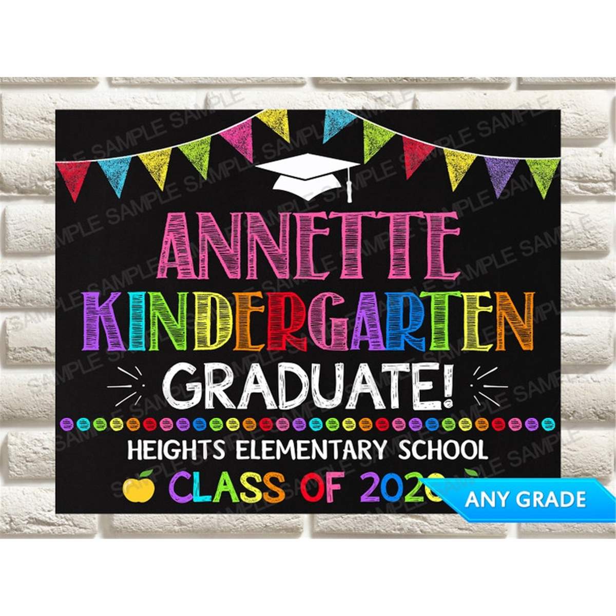 Kindergarten Graduation Sign, Kindergarten Graduate Sign, La | Inspire ...