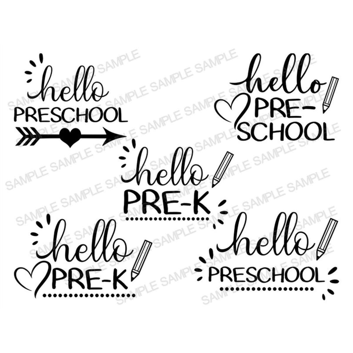 Hello Preschool SVG, Hello Pre-K SVG, First Grade SVG, Back | Inspire ...