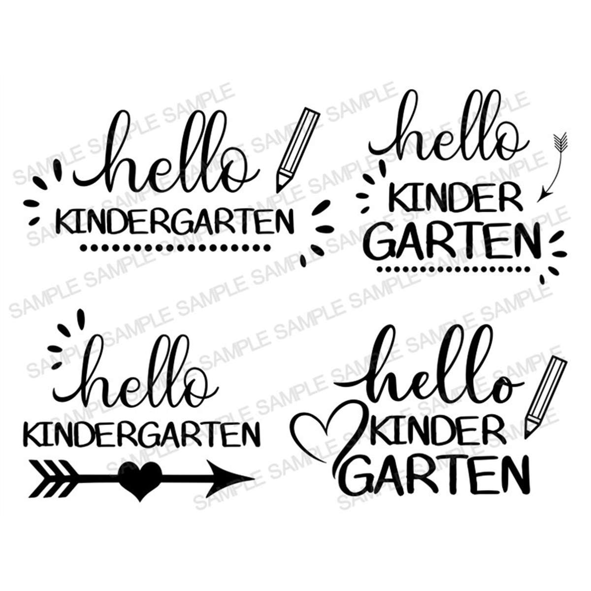 Hello Kindergarten SVG, First Grade SVG, Back to School 1st | Inspire ...