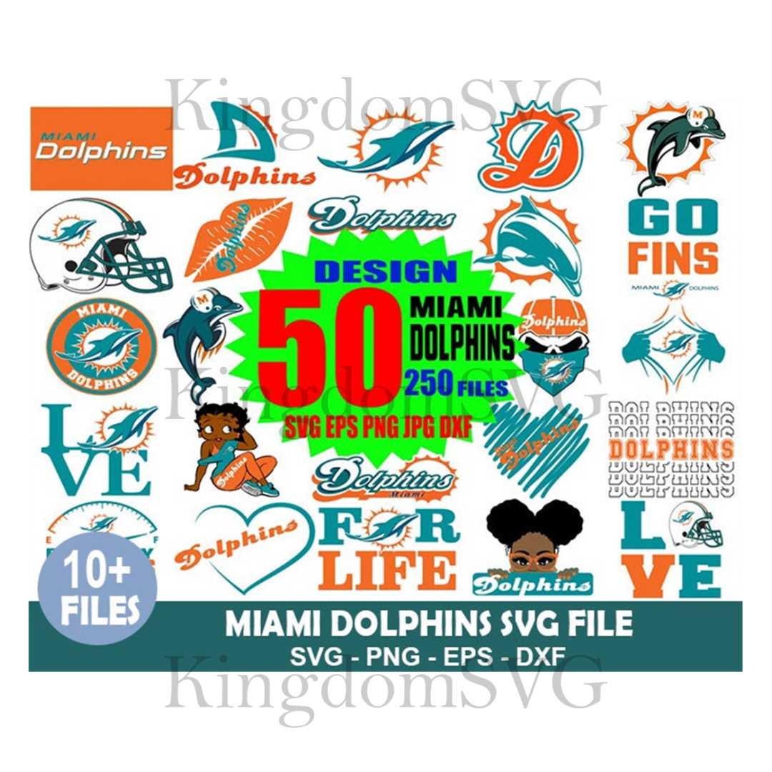 Miami Dolphins SVG file, Dolphins Logo SVG Files Bundle - Inspire Uplift