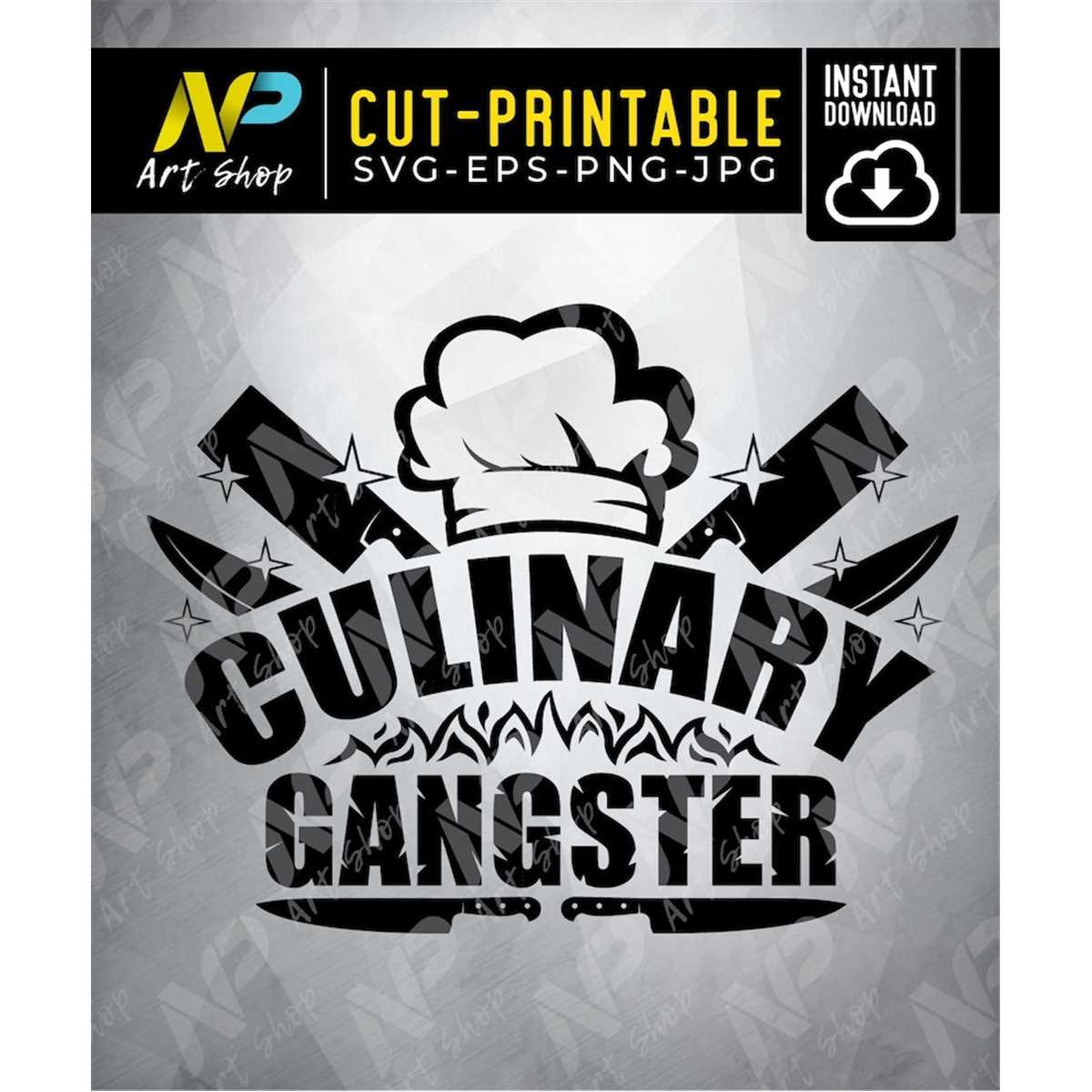 Culinary SVG, Culinary Gangster SVG, Chef SVG ,Knives Chef s | Inspire ...