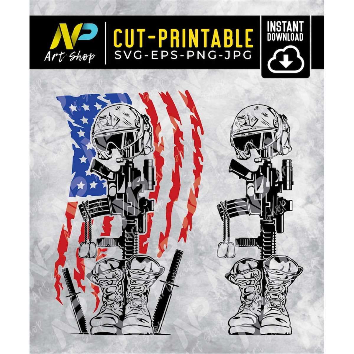 Battle Cross svg, Battlefield Cross, Fallen Soldier Battle C - Inspire ...
