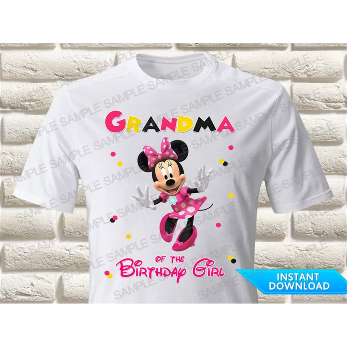 Minnie Mouse Grandma of the Birthday Girl Iron On Transfer, | Inspire ...