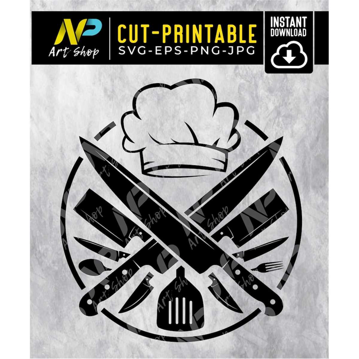 Chef Logo SVG, Chef Svg, Cooking svg, Chef hat, - Inspire Uplift