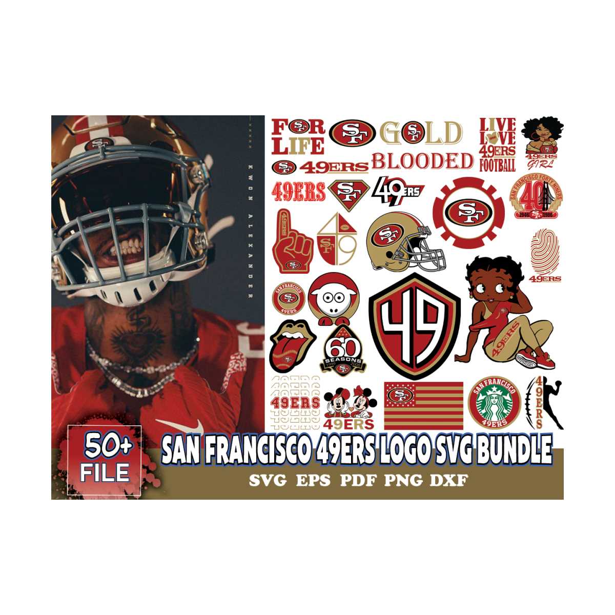 San Francisco 49ers Logo Svg Bundle, 49ers Logo Svg, NFL Svg | Inspire ...