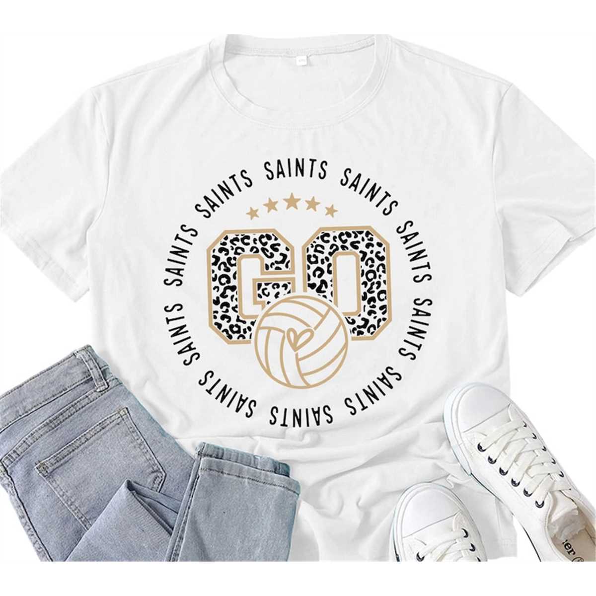 Go Saints Volleyball SVG PNG, Saints svg,Leopard Go Saints , - Inspire ...