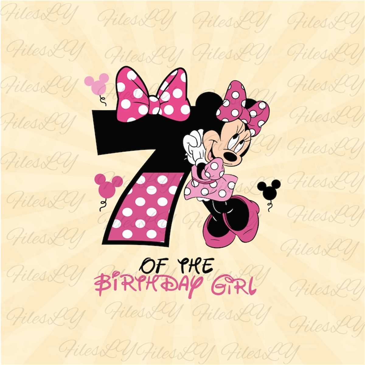 7 Year old Birthday Girl svg, Mouse svg, Minniee Svg, mouse - Inspire ...
