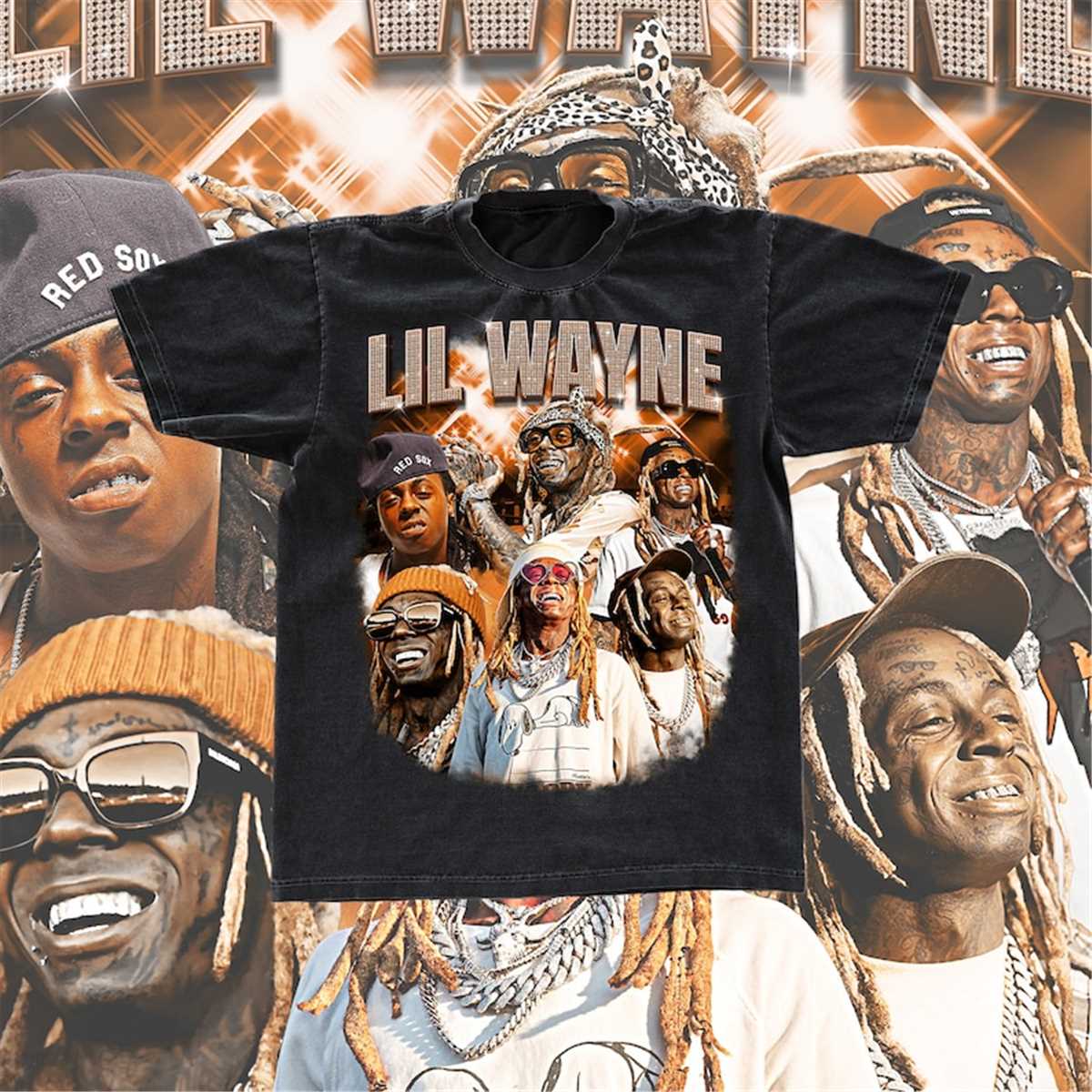 Lil Wayne vintage Tee, Bootleg design png, 90s rap T Shirt, - Inspire ...