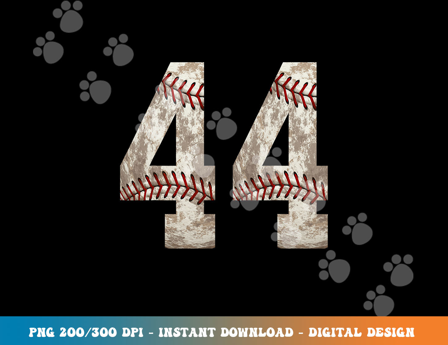 Baseball Jersey Number 44 Outfit Distressed Ball Design png, | Inspire ...
