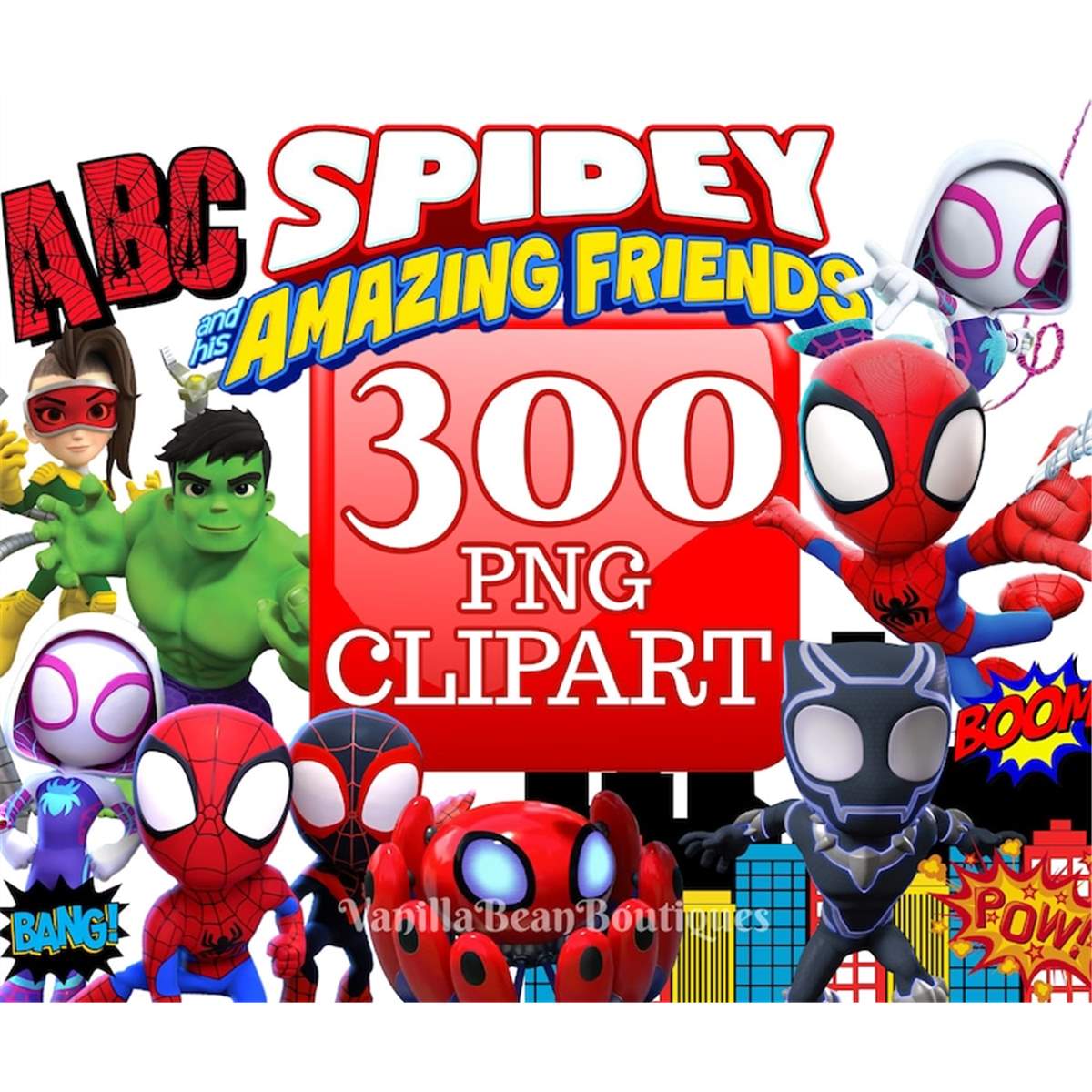 Spidey Clipart, Spidey and his Amazing Friends PNG Bundle, S - Inspire ...