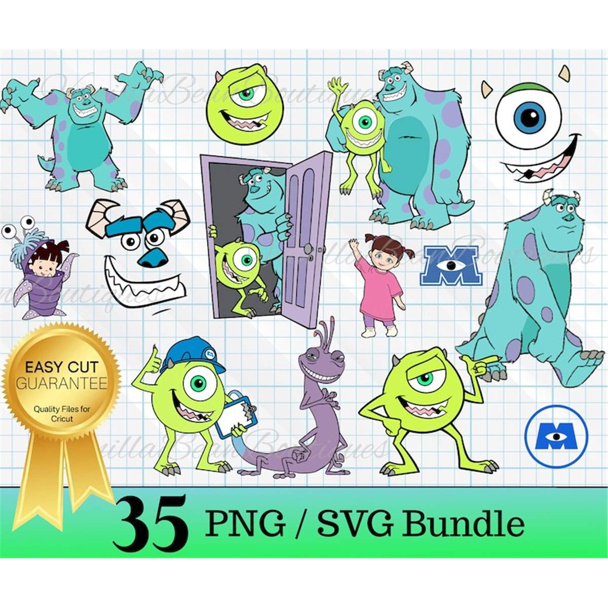 Monsters Inc SVG Bundle, Sully svg, Mike svg, Monsters PNG a - Inspire ...