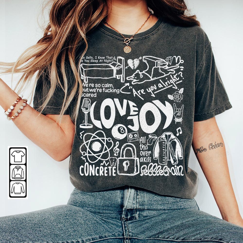 Lovejoy Doodle Art Shirt, Vintage Lovejoy Merch Lyric Album - Inspire ...