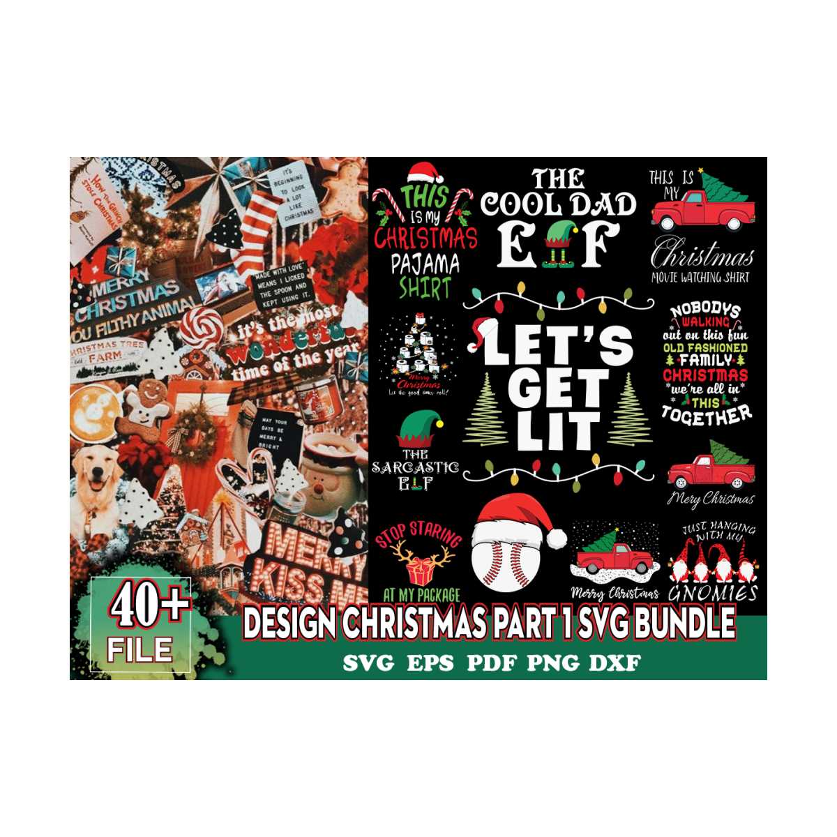 40 Christmas Part 1 Svg Bundle, Christmas Svg, Xmas Svg, Mer | Inspire ...