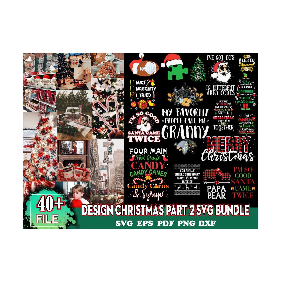 40 Christmas Part 2 Svg Bundle, Christmas Svg, Xmas Svg, Mer | Inspire ...