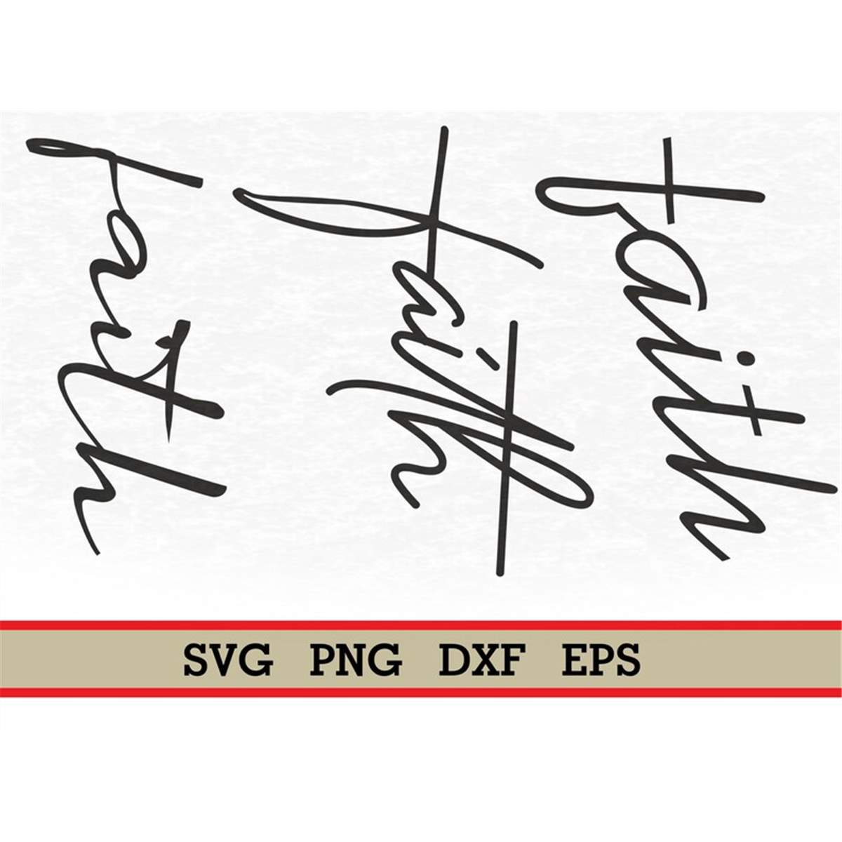 FAITH Svg Cut Files, Faith Cross svg, Faith Svg Dxf Png Silh - Inspire ...