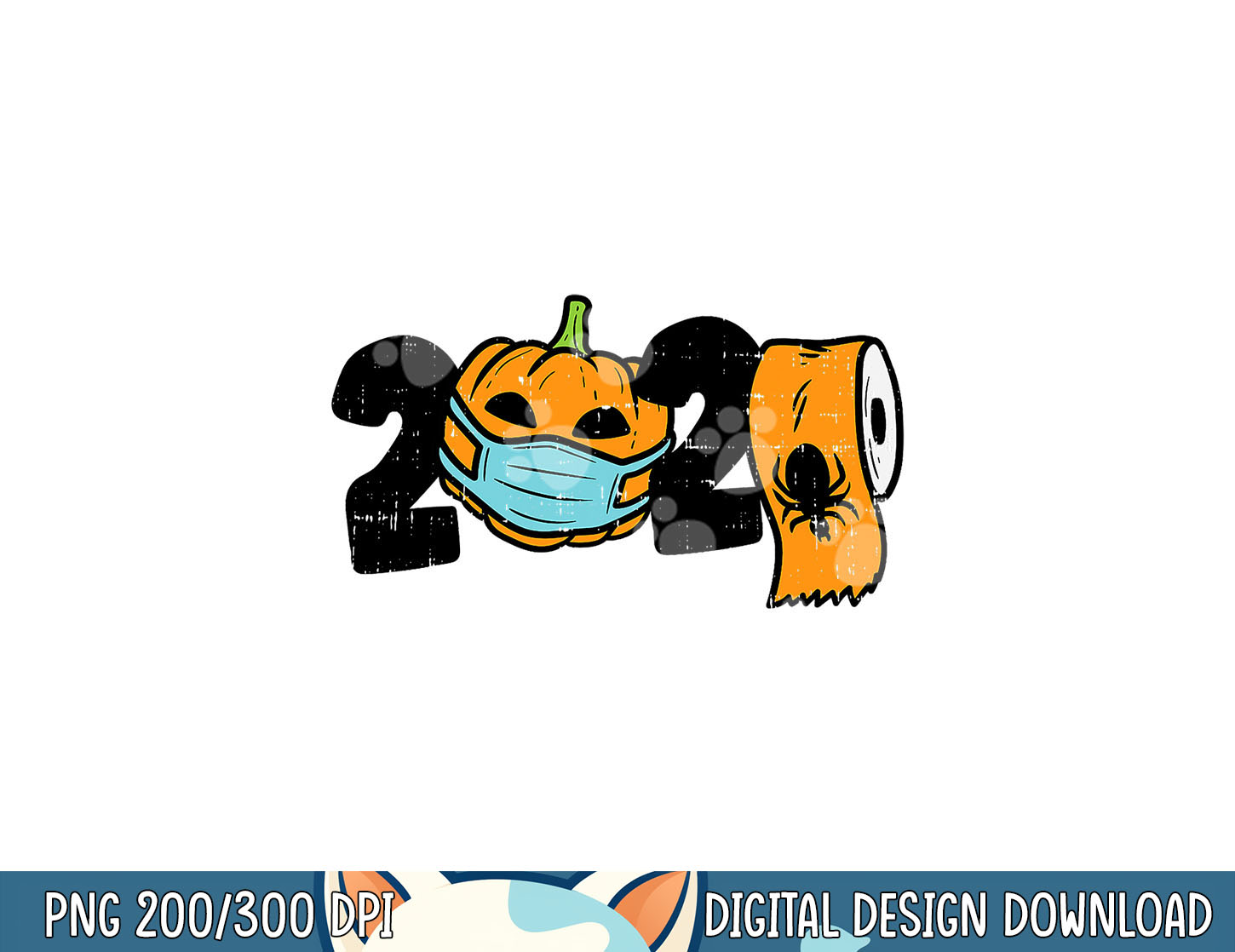 2020 Pumpkin In Mask Toilet Paper Halloween Quarantine png, | Inspire ...