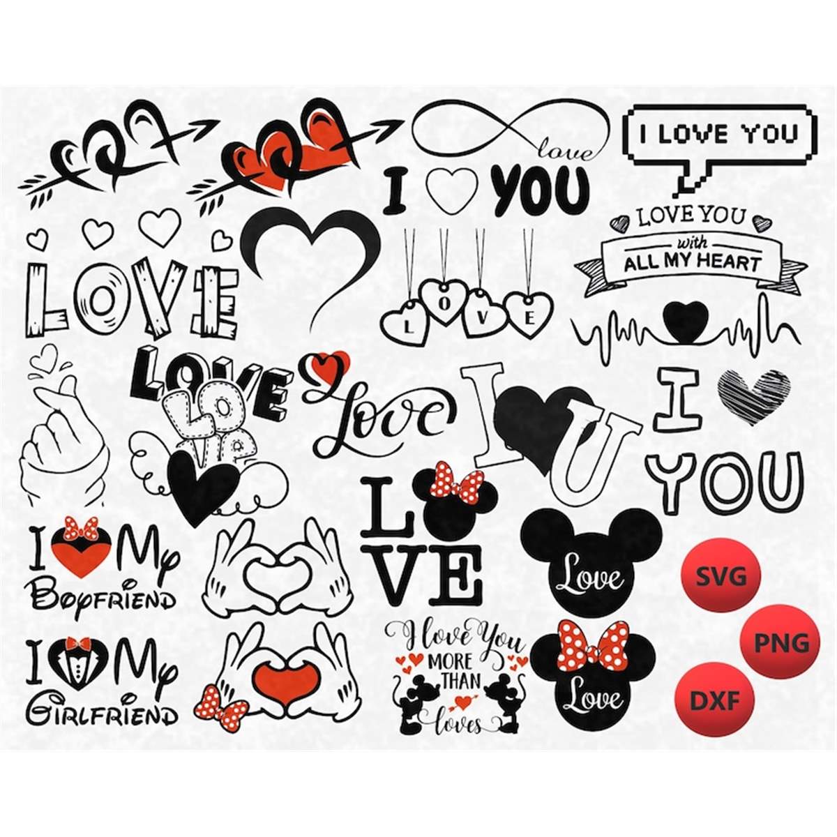 Love Svg Bundle, 20 Love SVG Files for Cricut, silhouette, H - Inspire ...