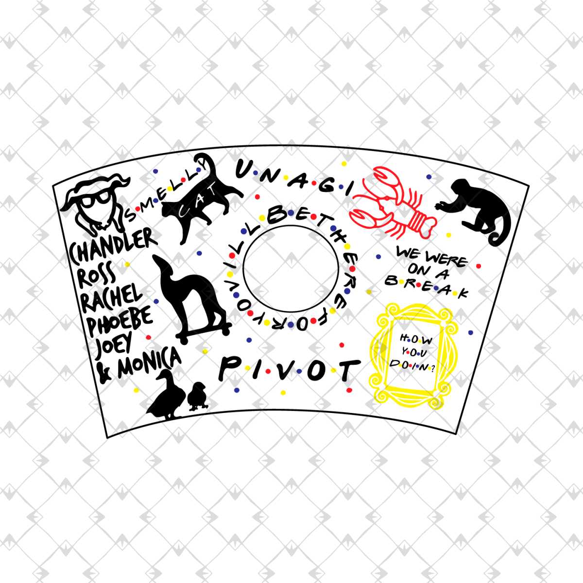 Friends Starbucks Full Wrap Svg, Trending Svg, Friends Wrap, | Inspire ...