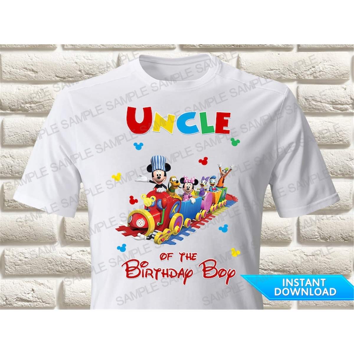 Mickey Mouse Clubhouse Uncle of the Birthday Boy Iron On Tra - Inspire ...