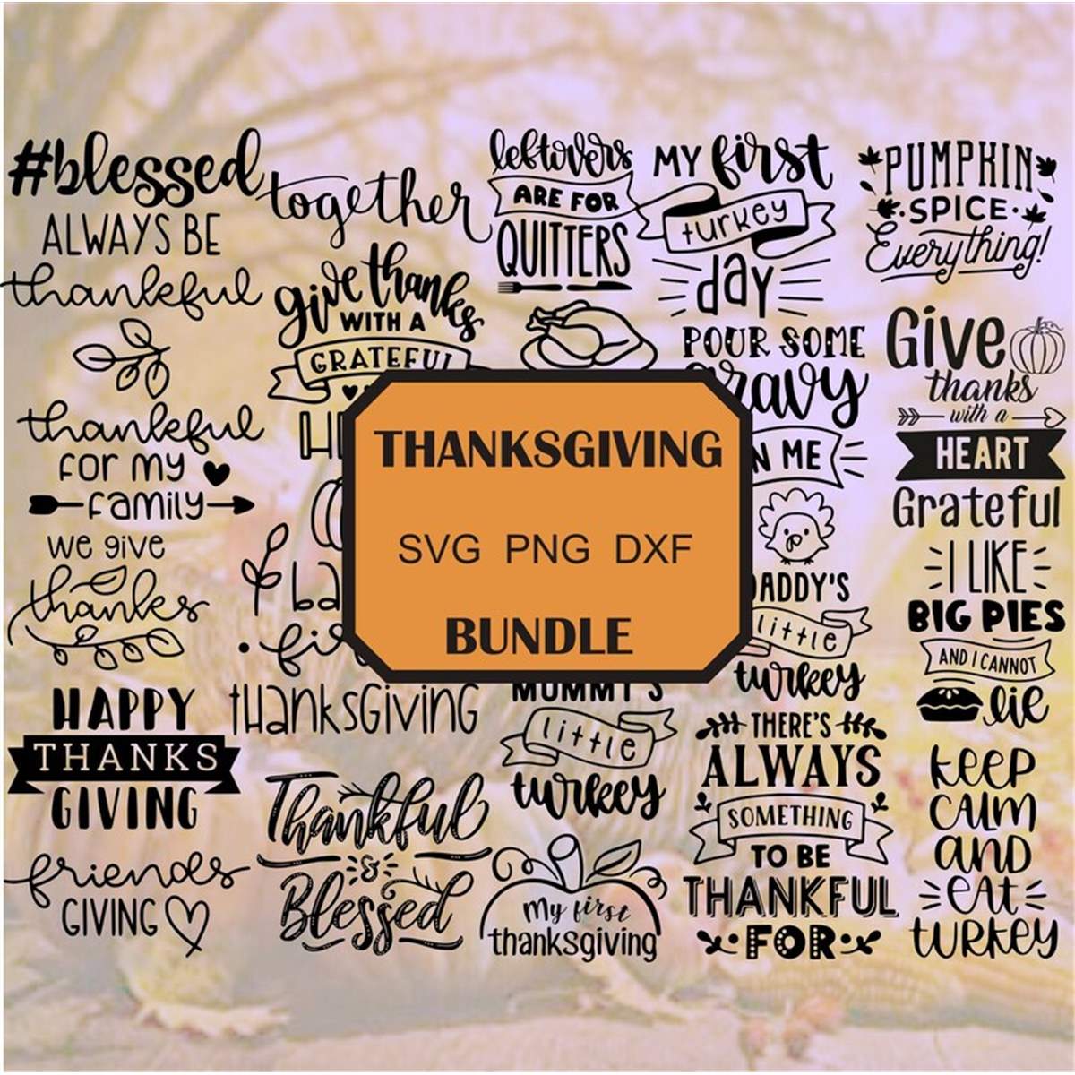 20 SVG Instant Digital Download Thanksgiving Bundle, For Cri - Inspire ...