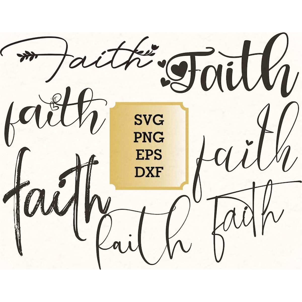 FAITH Svg Cut Files, Faith Clipart, Faith Svg Dxf Png Silhou - Inspire ...