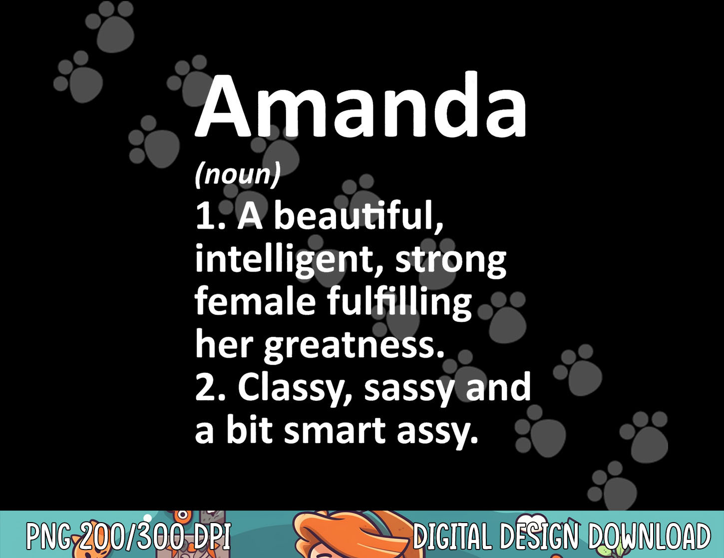 AMANDA Definition Personalized Name Funny Christmas Gift pn | Inspire ...