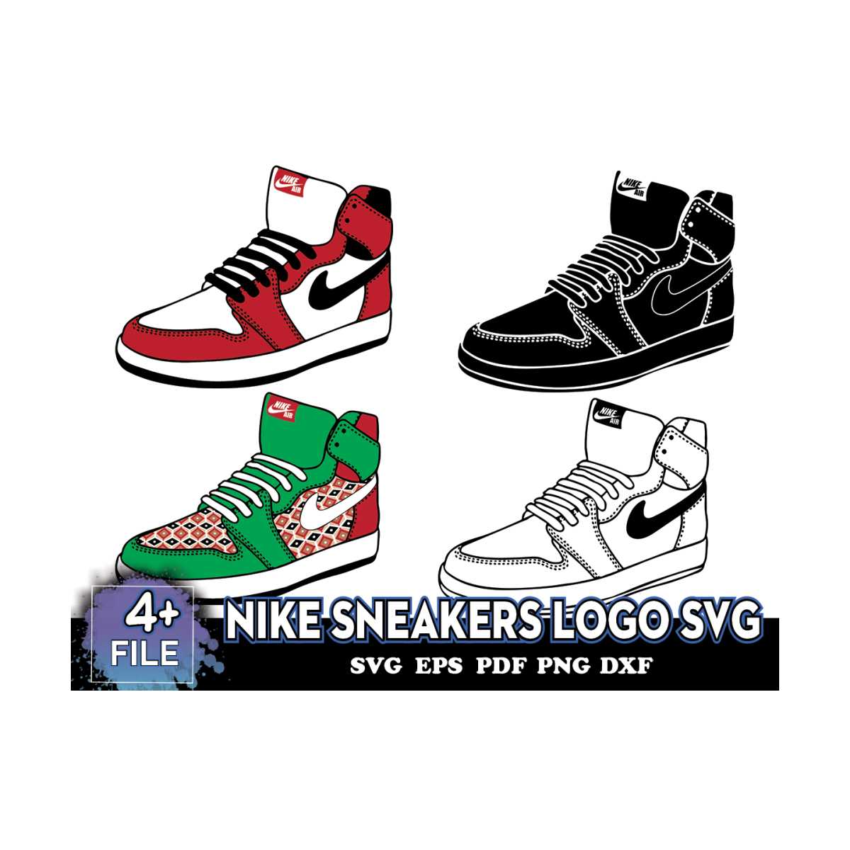 Nike Sneakers Logo Svg, Sneaker Svg, Nike Logo Svg, Jordan S | Inspire ...