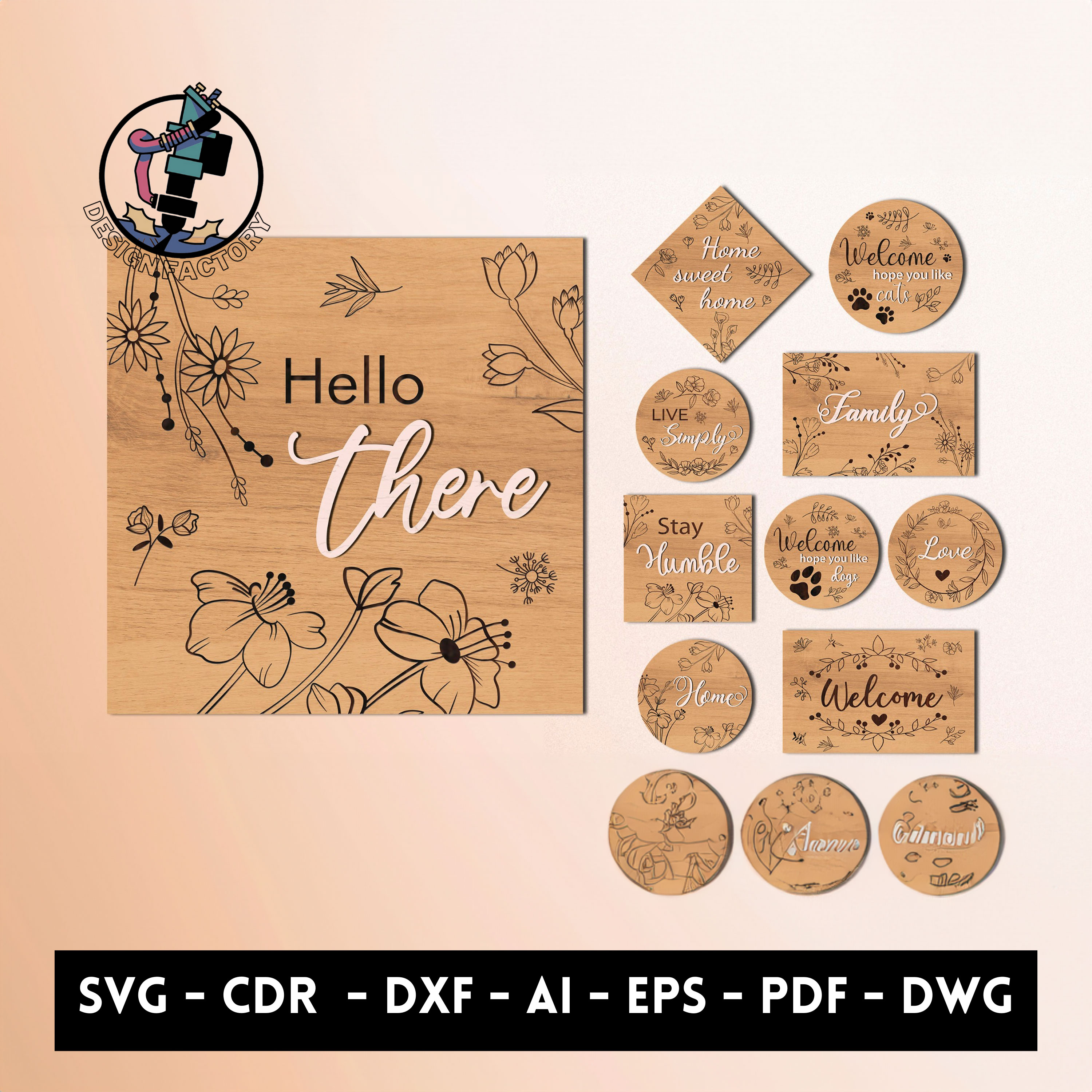 SIGNS Laser Cut Template Bundle - Inspire Uplift