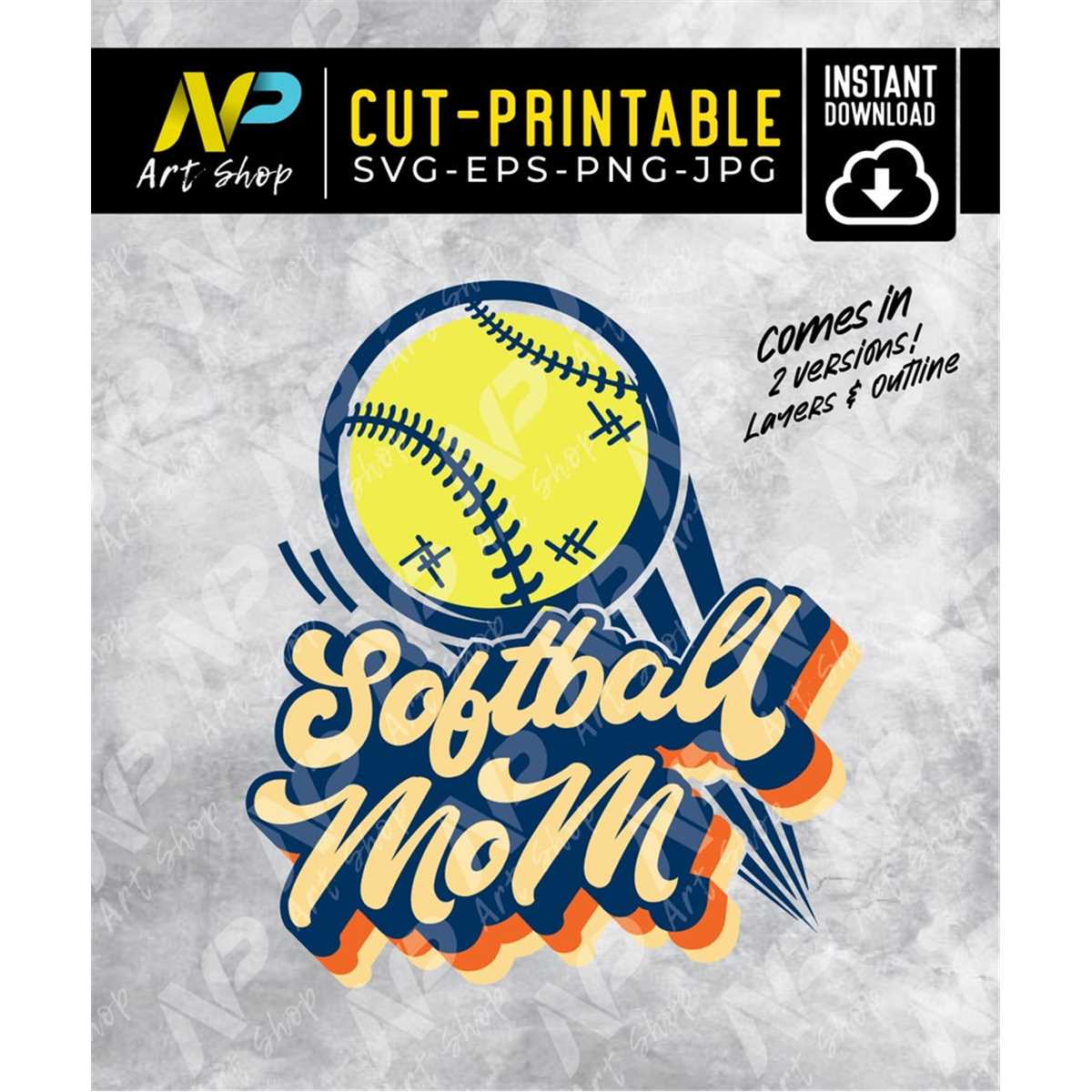 Softball svg, Retro Softball Mom svg ,file for cut, printabl - Inspire ...
