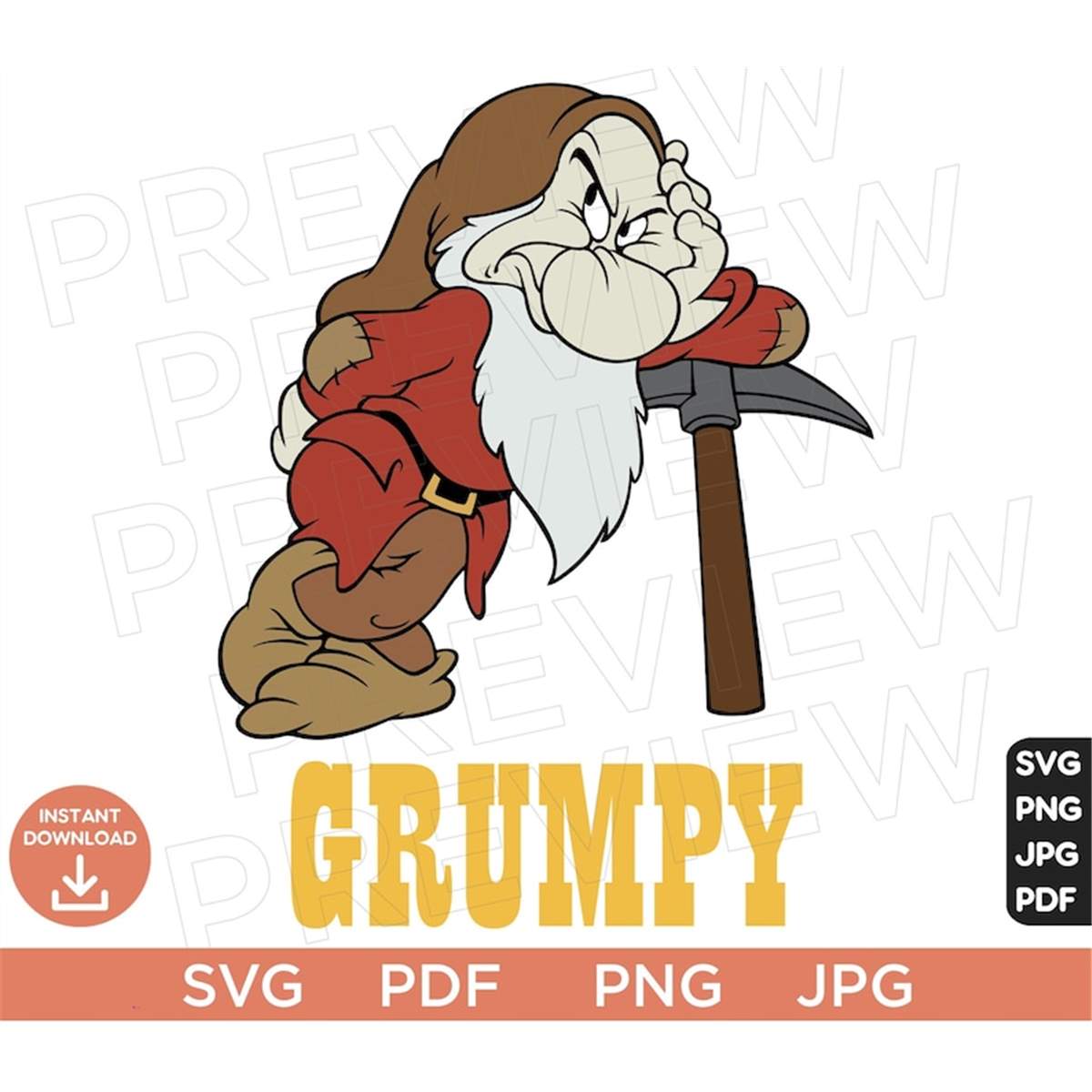 Snow White and the Seven Dwarfs SVG, Grumpy Dwarfs Svg , Dis - Inspire ...